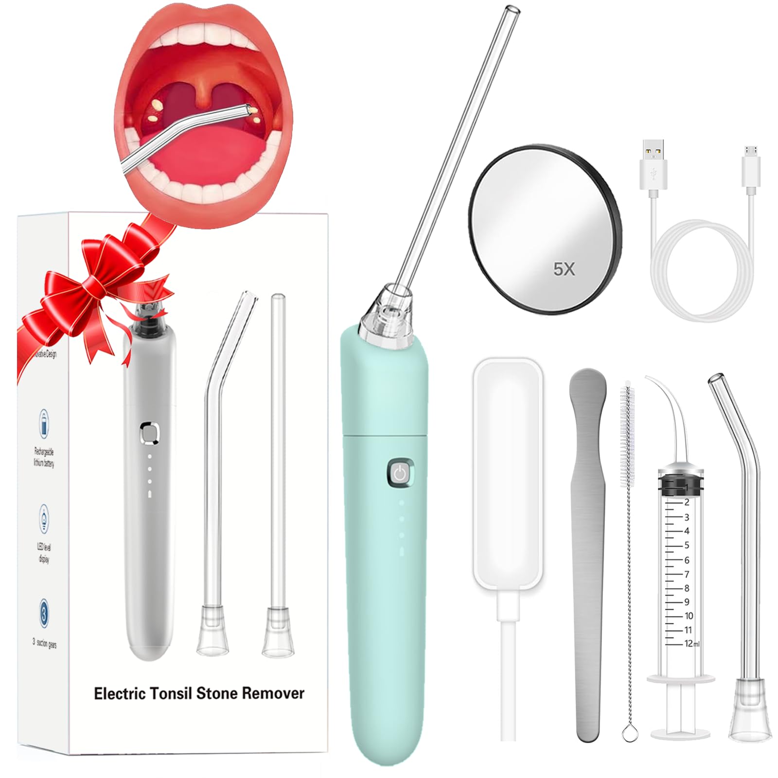 Amazon.com : Electronic Tonsil Stone Remover Vacuum, Tonsil Stone ...