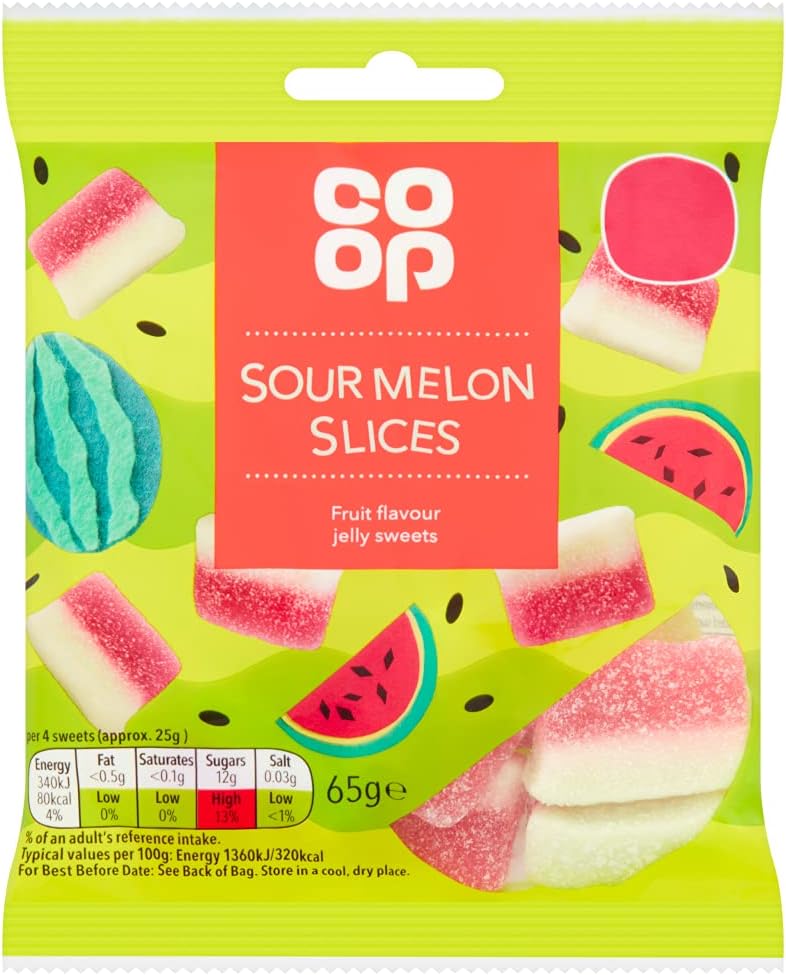 Co-op Sour Melon Slices, 65g : Amazon.co.uk: Grocery
