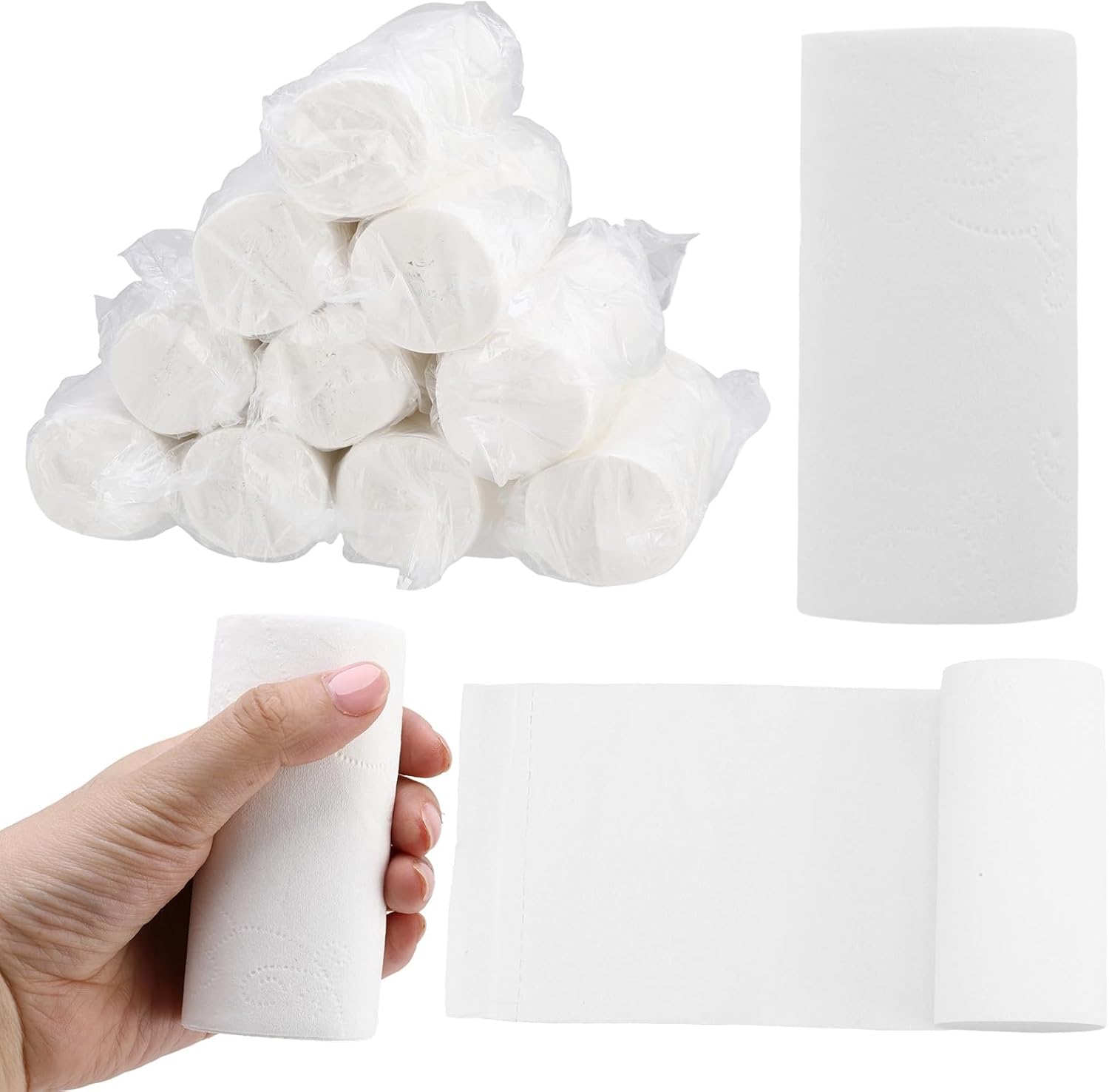 Amazon.com: Hokoad 16 Rolls Travel Toilet Paper to Go Packs, Soft ...