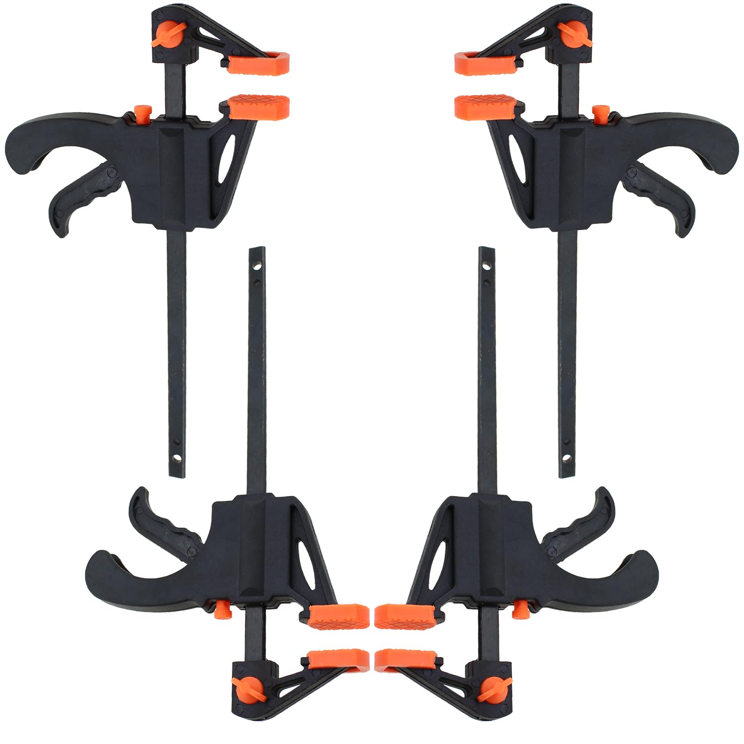 TAODAN 4PCS 4 Inch Trigger Quick Grip Clamps Bar Clamp Trigger Quick ...