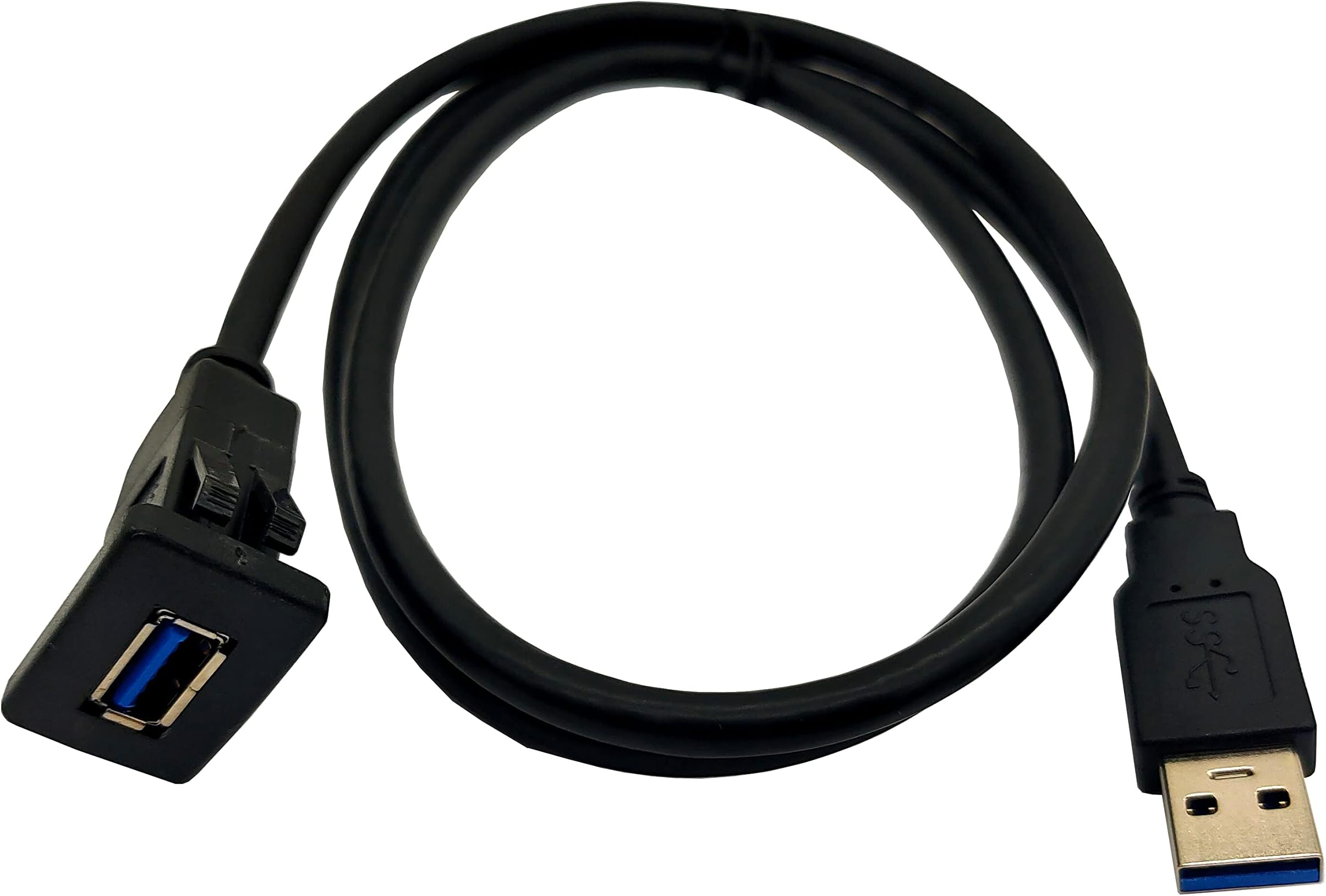 Qaoquda Square USB 3.0 Flush Mount Cable, USB 3.0 Male to Female Flush ...