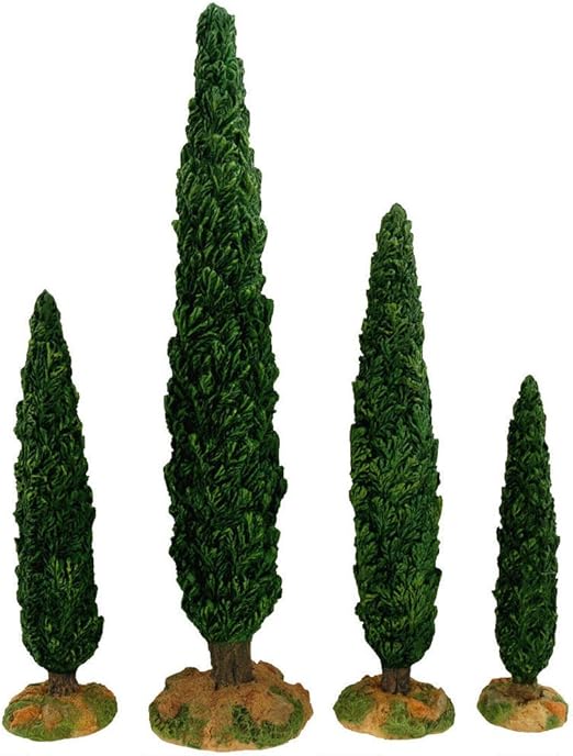Amazon.com: Fontanini by Roman Inc., Cypress Tree 4-Piece Set, 5 ...