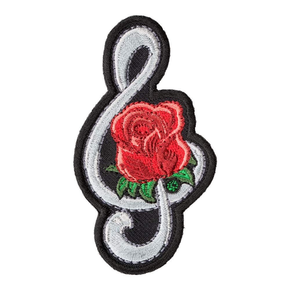 Treble Clef Tattoo With Rose