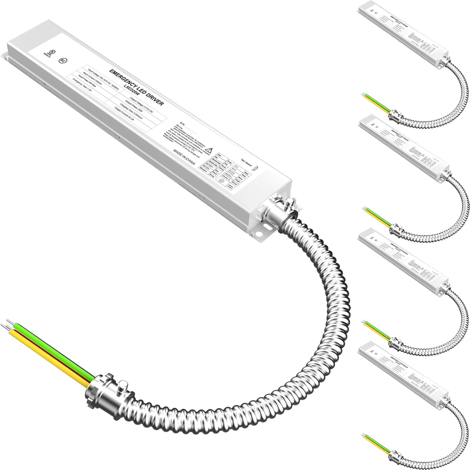 20W LED Emergency Backup Battery,100-347V AC 175V DC,Emergency Time ...