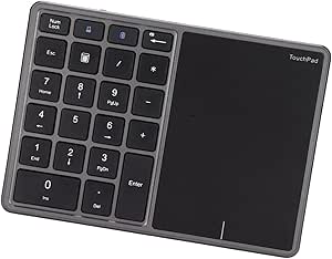 Amazon.com: Zunate Numeric Keypad, 22 Keys Type C Rechargeable Number ...