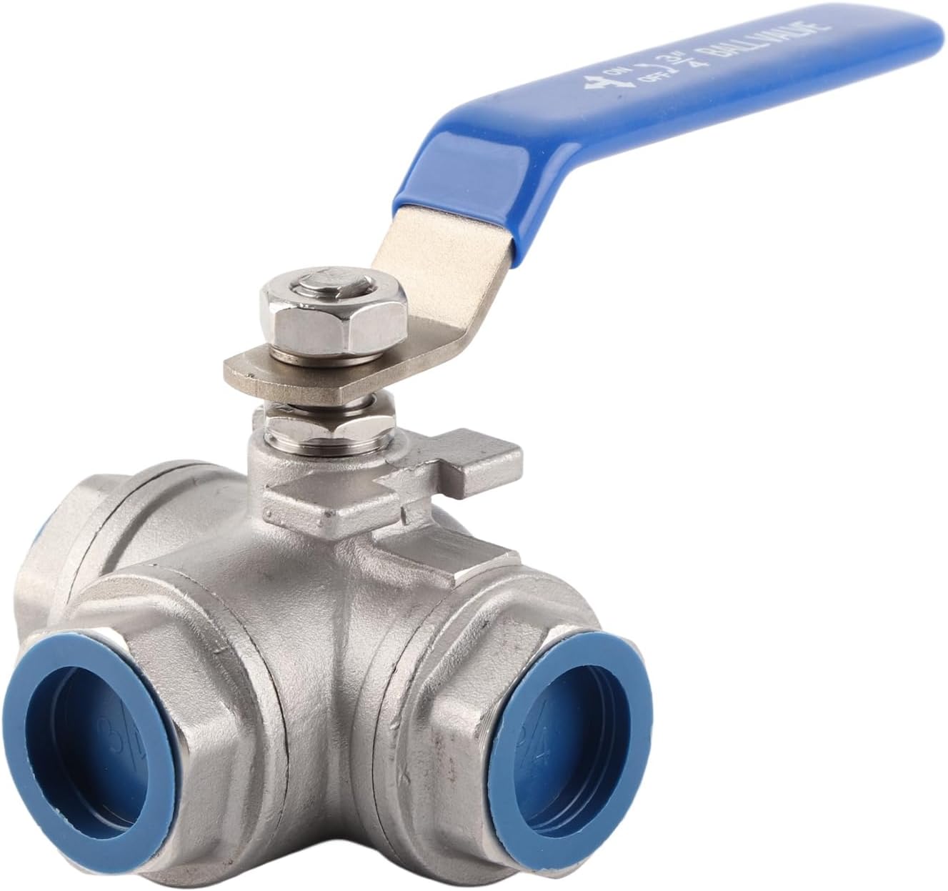 Amazon.com: WALFRONT 3-Way Pipe Ball Valve 3/4"NPT Female Thread Valve ...