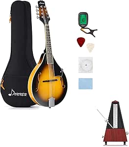 Amazon.com: Donner A Style Mandolin Instrument Sunburst Beginner Adult ...