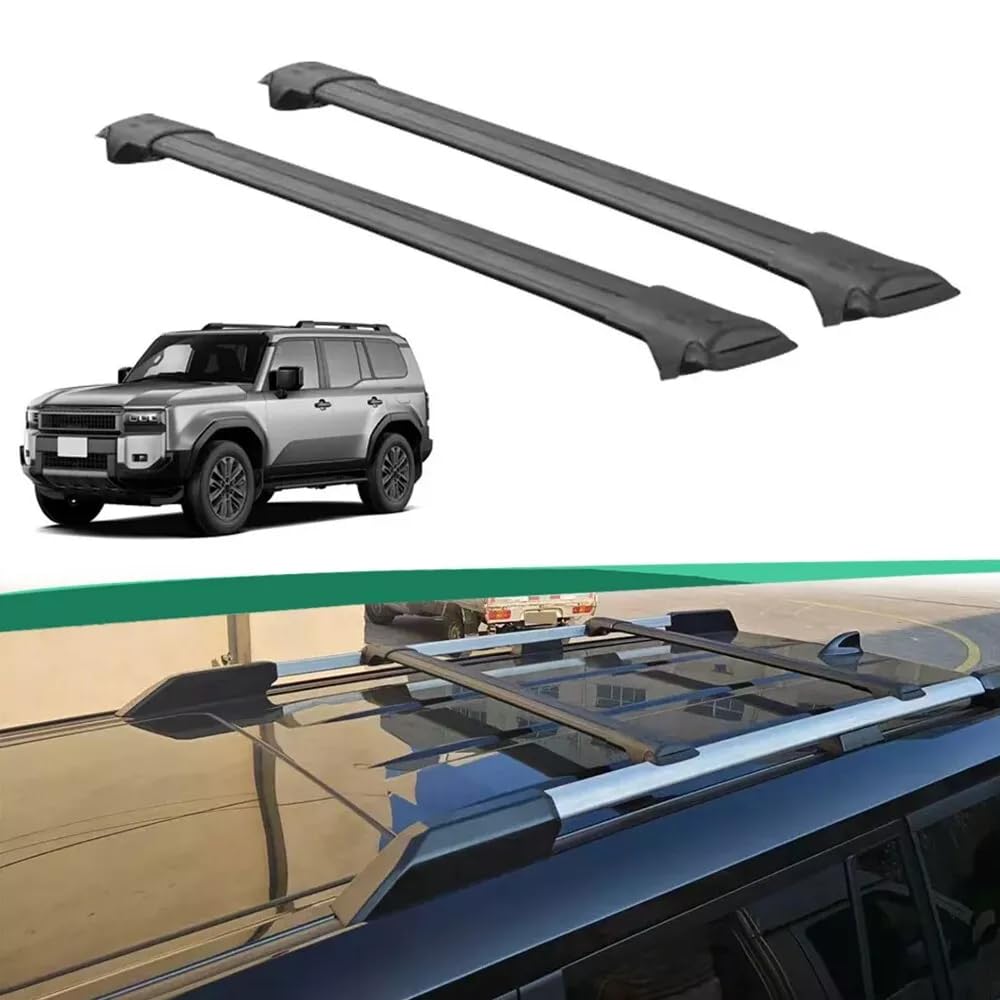 Amazon.com: 2Pcs Cross Bar Roof Rail Rack Fits for Land Cruiser Prado ...