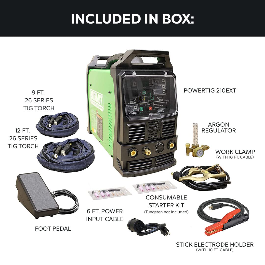 2022 Everlast PowerTIG 210EXT 210amp Ac Dc Tig Stick Advance Pulse ...