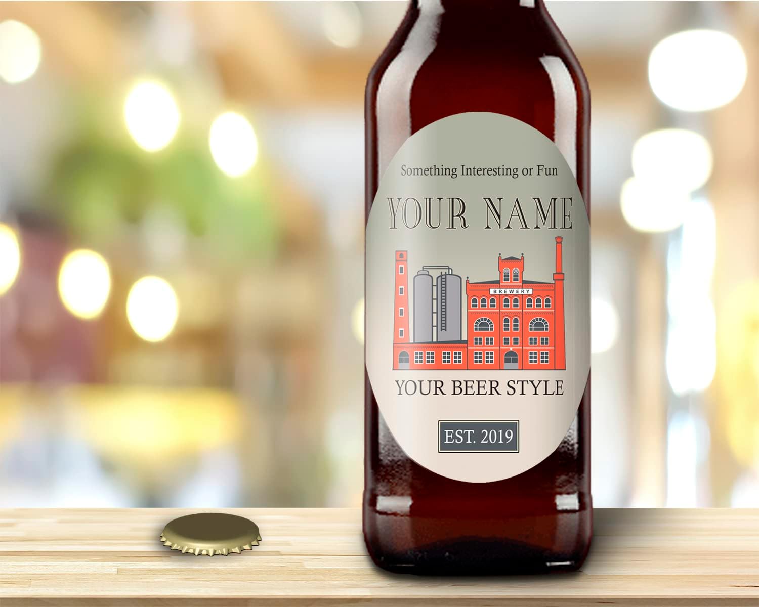 Amazon.com: Personalized Custom Beer Labels- Set of 30 Removable and ...