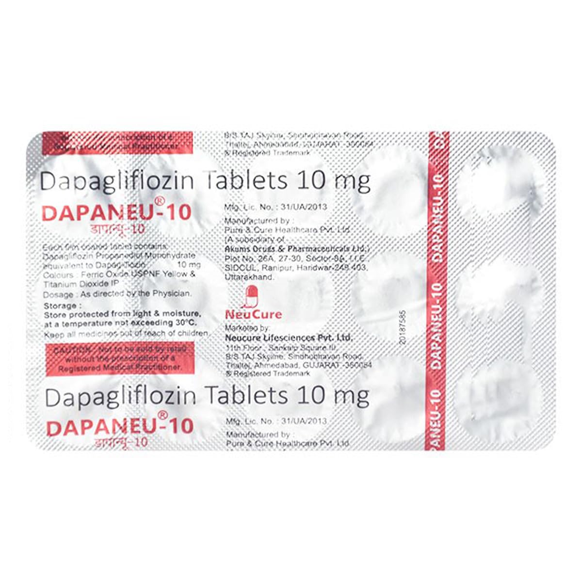 Dapaneu-10 - Strip of 15 Tablets : Amazon.in: Health & Personal Care