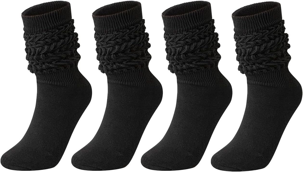 Amazon.com: Vinfolio Women's Slouch Socks, Knit Ribbed Scrunchy Long ...