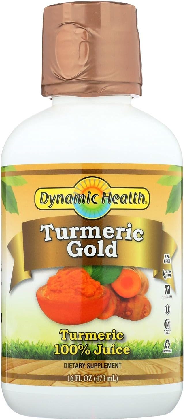 Amazon.com: Dynamic Health Turmeric Gold, Turmeric 100% Juice, No ...