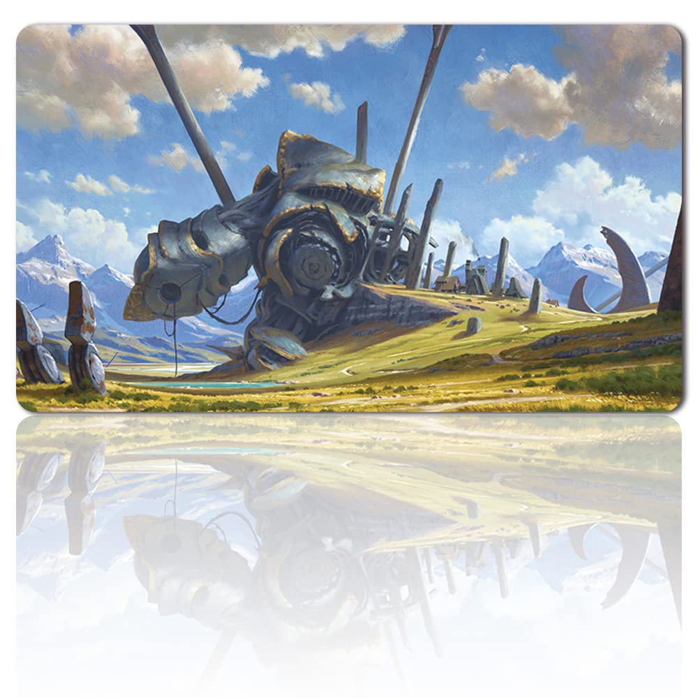 Amazon.com: Basic Land - Plains - Gaming Mouse pad TCG Playmat, Rubber ...