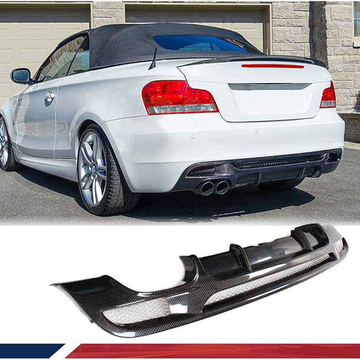 Buy JC SPORTLINE Carbon Fiber Rear Diffuser fits for BMW 1 Series E82 ...
