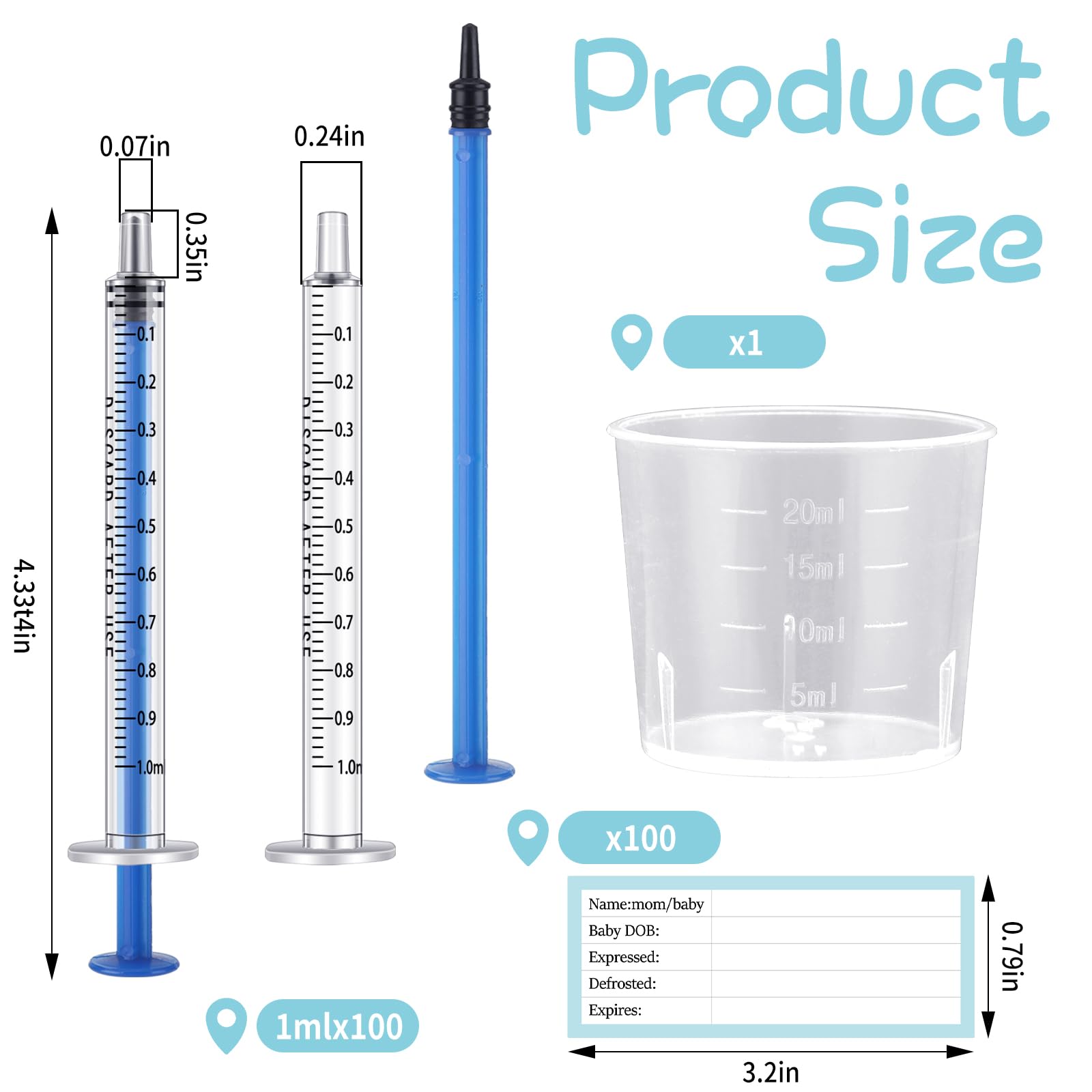 Snapklik.com : TrelaCo 100 Set Colostrum Collector Kit Include 100 ...