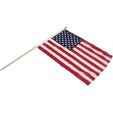 Amazon.com : USA UNITED STATES 12 X 18 INCH STICK FLAG WITH 2 FOOT POLE ...