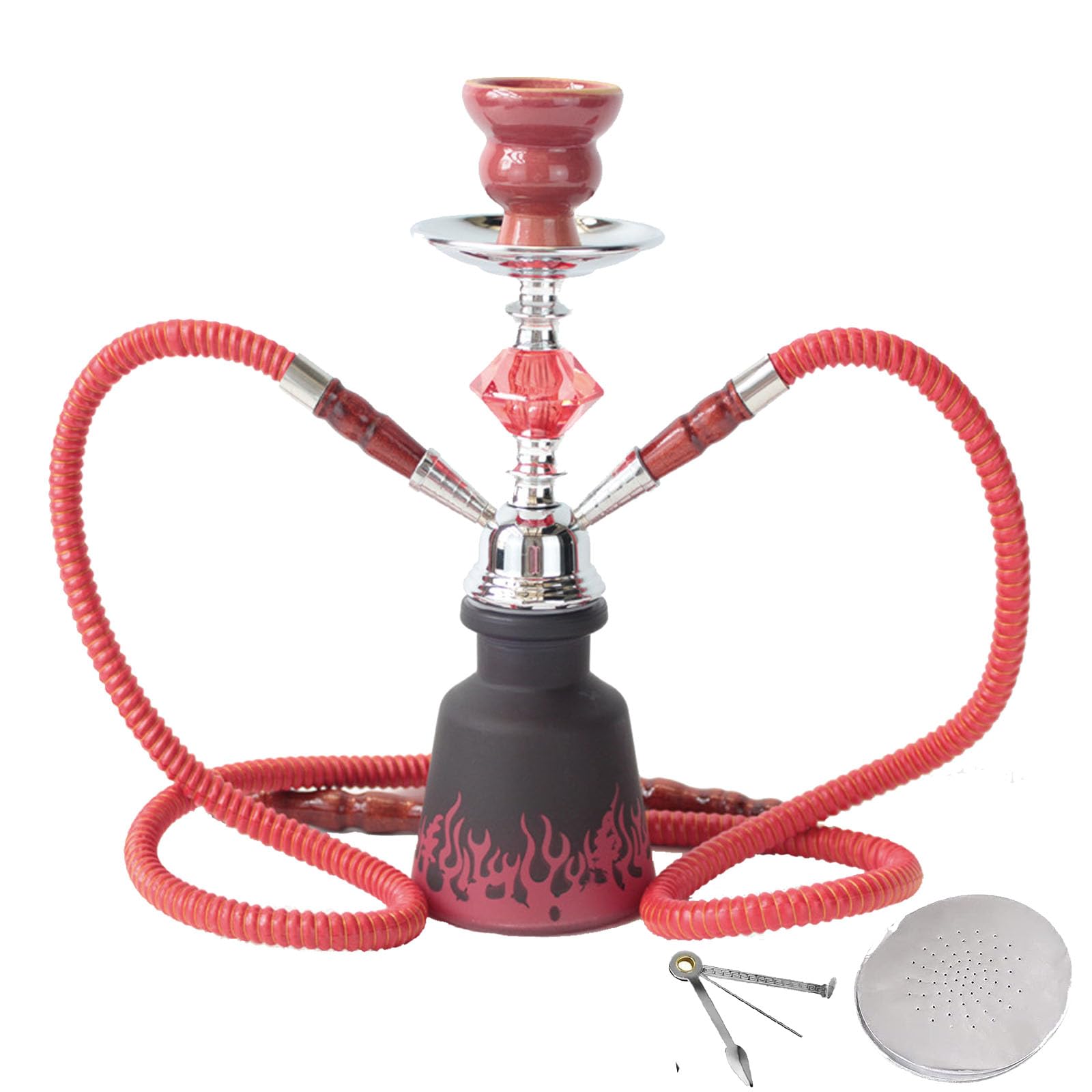 1 x Brand New 2 Hose 11.6 Shisha Hookah Complete Set with Glass Vase ...