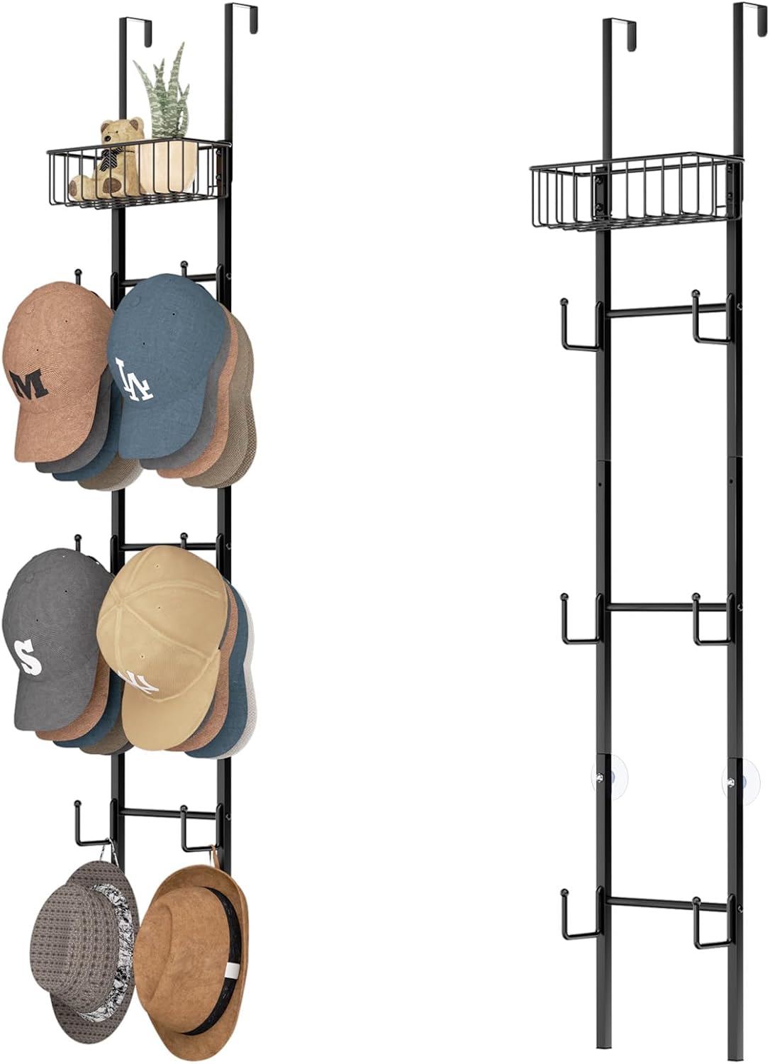 Amazon.com: HapiRm Over Door Hat Rack - 2 Packs Wall Mounted Hat Holder ...