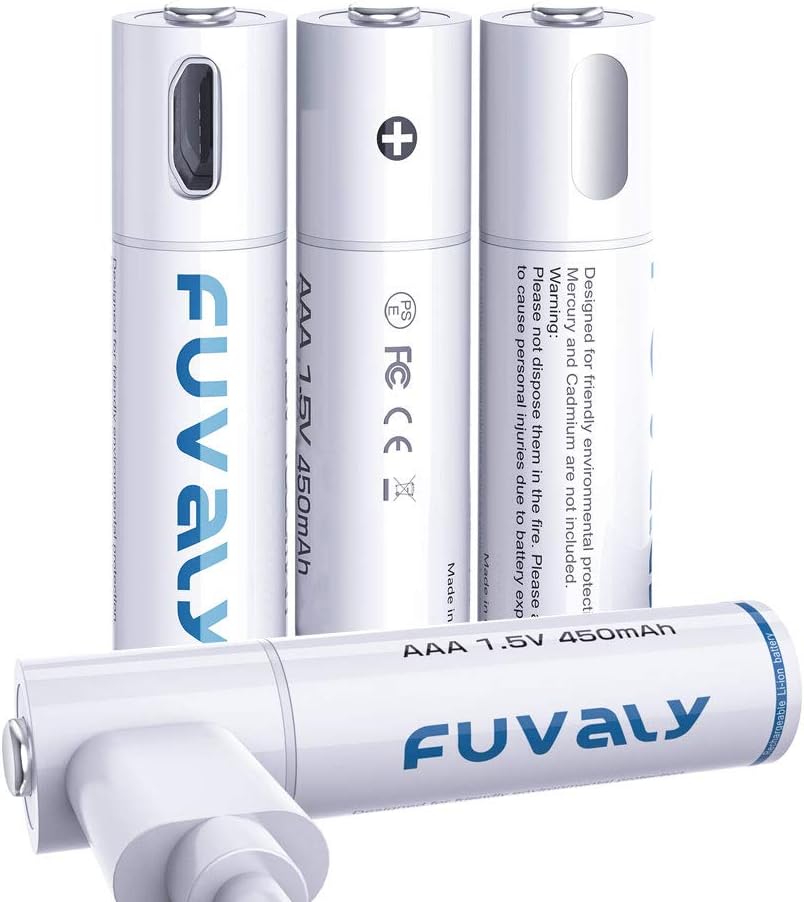Amazon.com: USB Rechargeable Lithium AAA Batteries Triple A Li-ion ...
