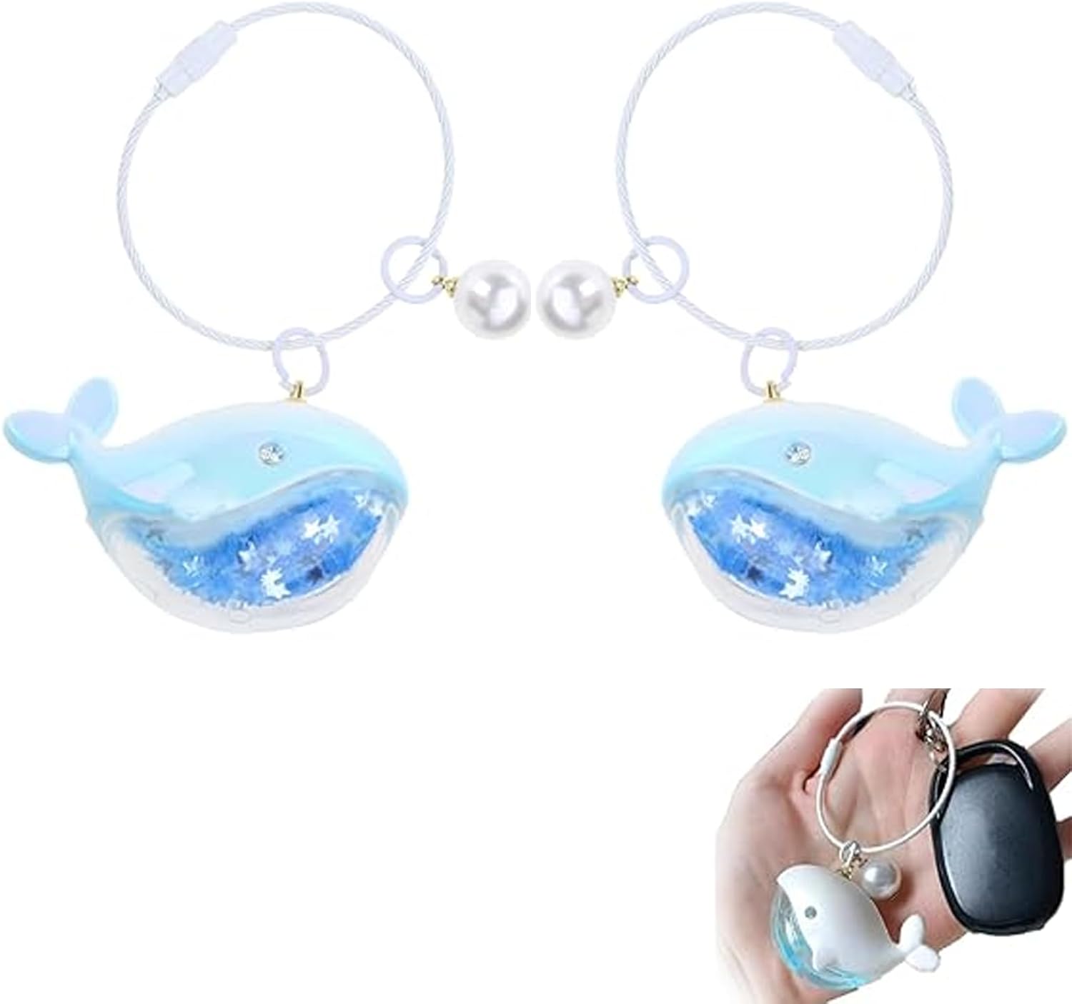 Amazon.com: VLSQHNCF 2 Pcs Whale Keychains, Cute Animal Key Chains Car ...