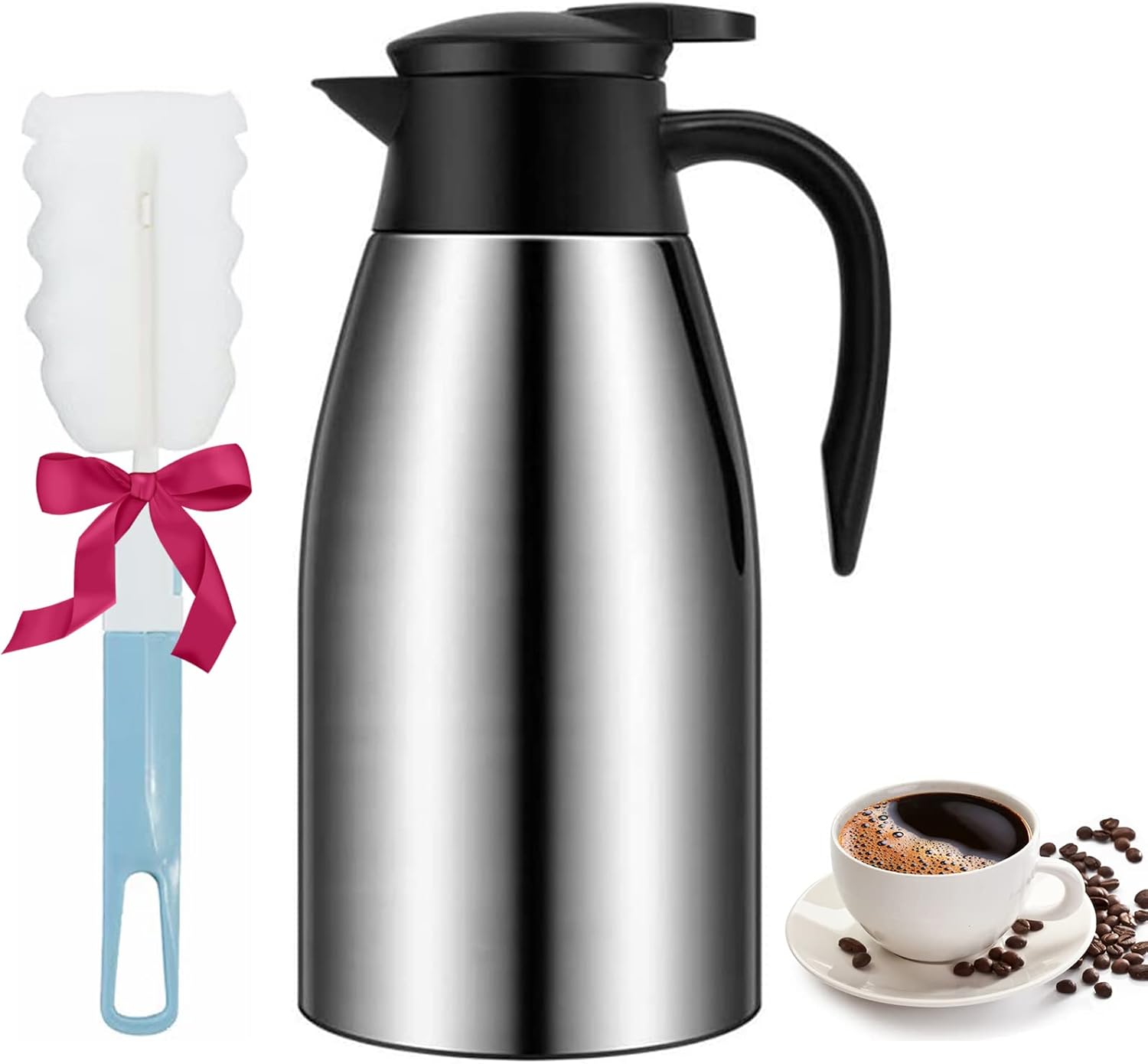 Amazon.com: Thermal Coffee Carafe Insulated, 68oz Carafe for Hot Liquids Keeping Hot, Stainless ...