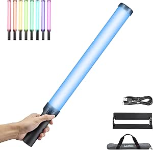 Amazon.com : Godox LC500R Mini RGB LED Video Light Stick Lighting,2500K-8500K Adjustable, CRI 95 ...