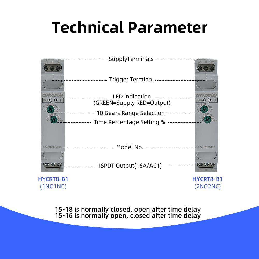 Snapklik.com : CNAODUN RT8-B1 Time Delay Relay HYCRT8-B1 AC220V Rotary ...