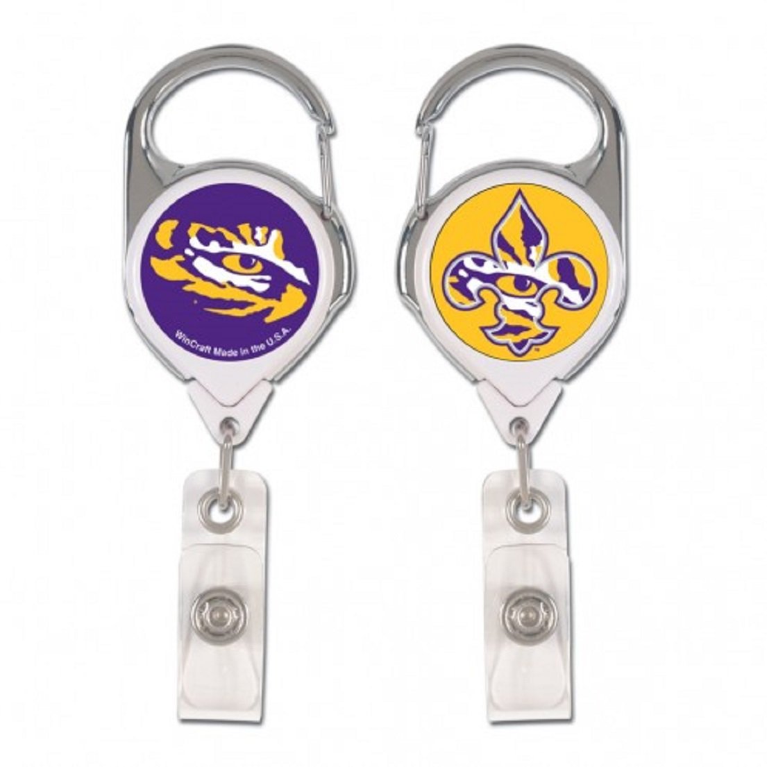 Amazon.com : Wincraft NCAA LSU Tigers Retractable Premium Badge Holder ...