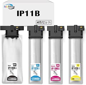 Amazon.co.jp: Epson用 IP11B 互換インクパック 顔料 エプソン インク IP11 シリーズ エプソン IP11KB IP11CB IP11MB IP11YB 合計4本 ...