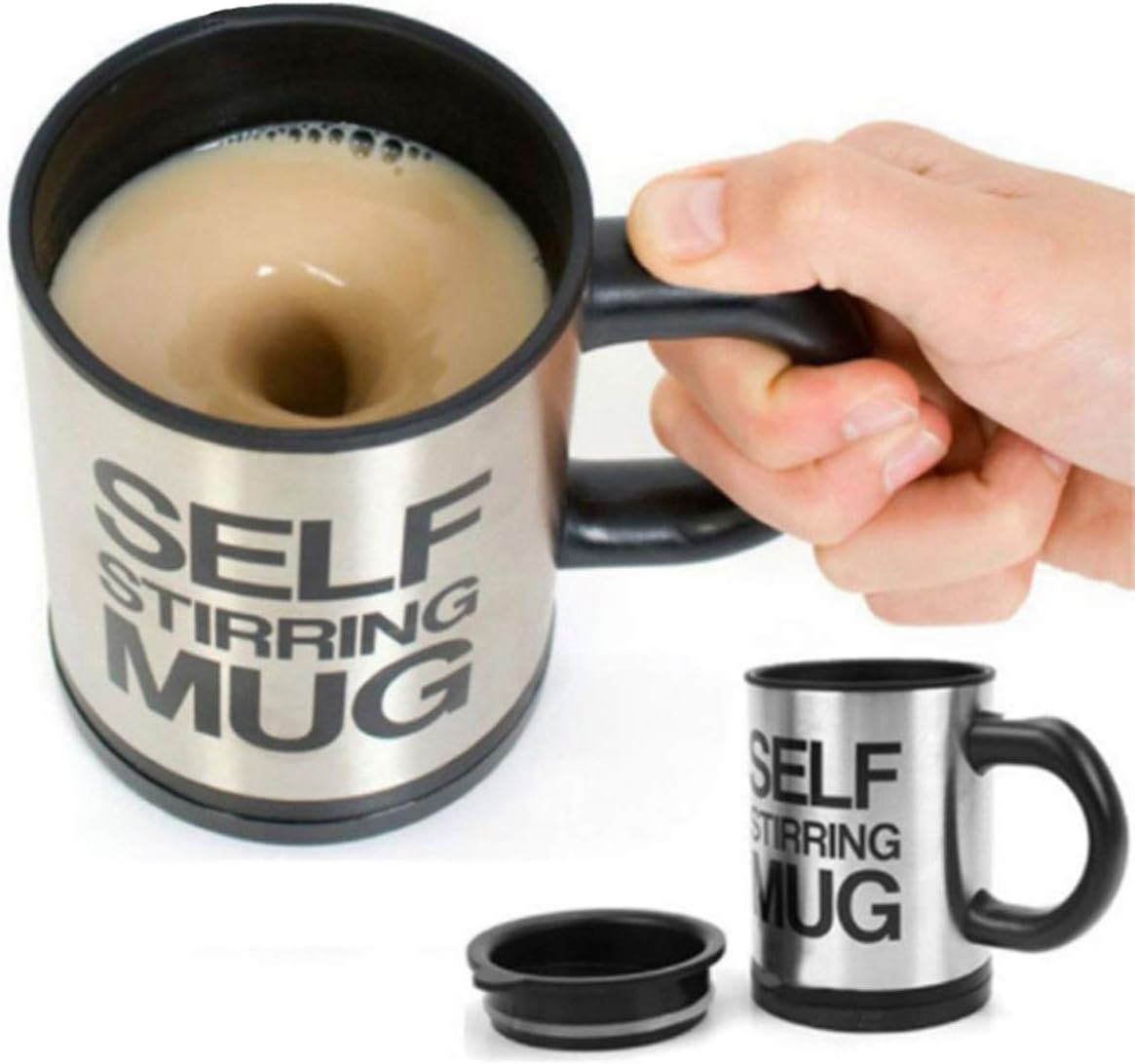 SHUO Automatic Self Stirring Mug Coffee Cup Stainless Steel Coffee Mug ...