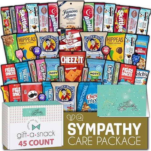 Amazon.com: Gift A Snack - Sympathy Snack Box Care Package + Greeting ...