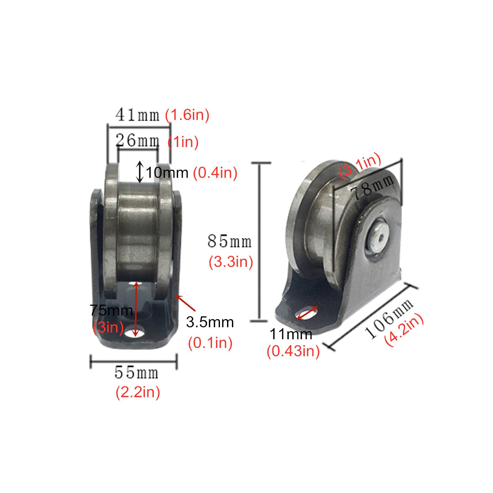 Square Groove Gate Wheel Gate Box For V Groove Sliding Gate Wheel With