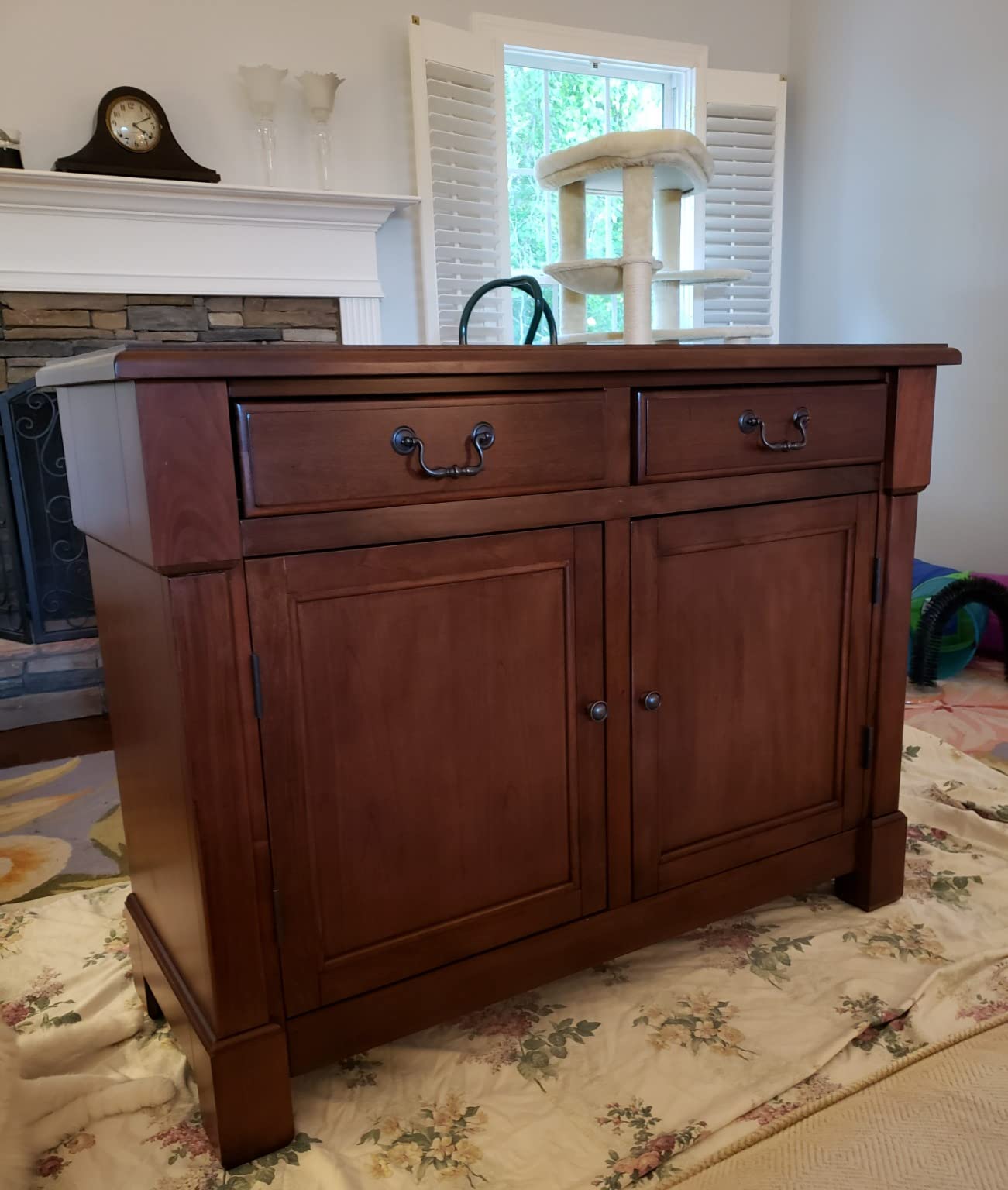 $60/mo - Finance Aspen Rustic Cherry Kitchen Island by Home Styles ...
