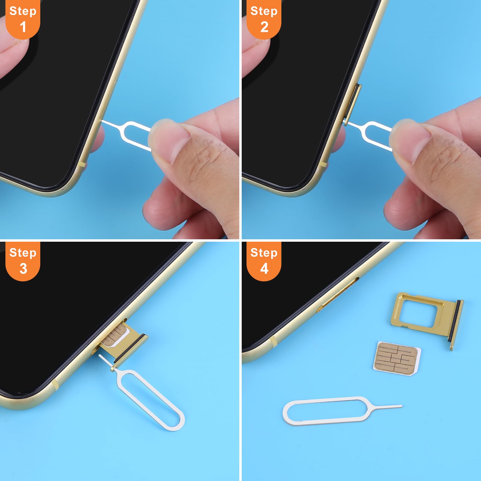 Universal SIM Card Removal Tool & Pin for iPhone (15, 14, 13, X, Pro ...