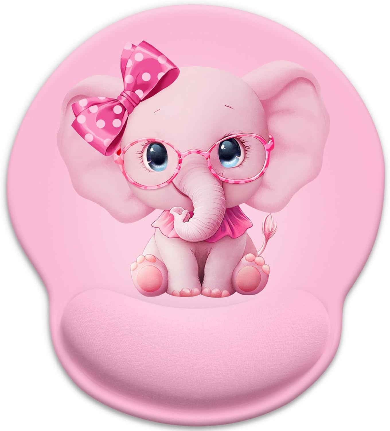 Amazon.com: LIMKRIAN Pink Elephant Ergonomic Mouse Pad with Wrist Rest ...