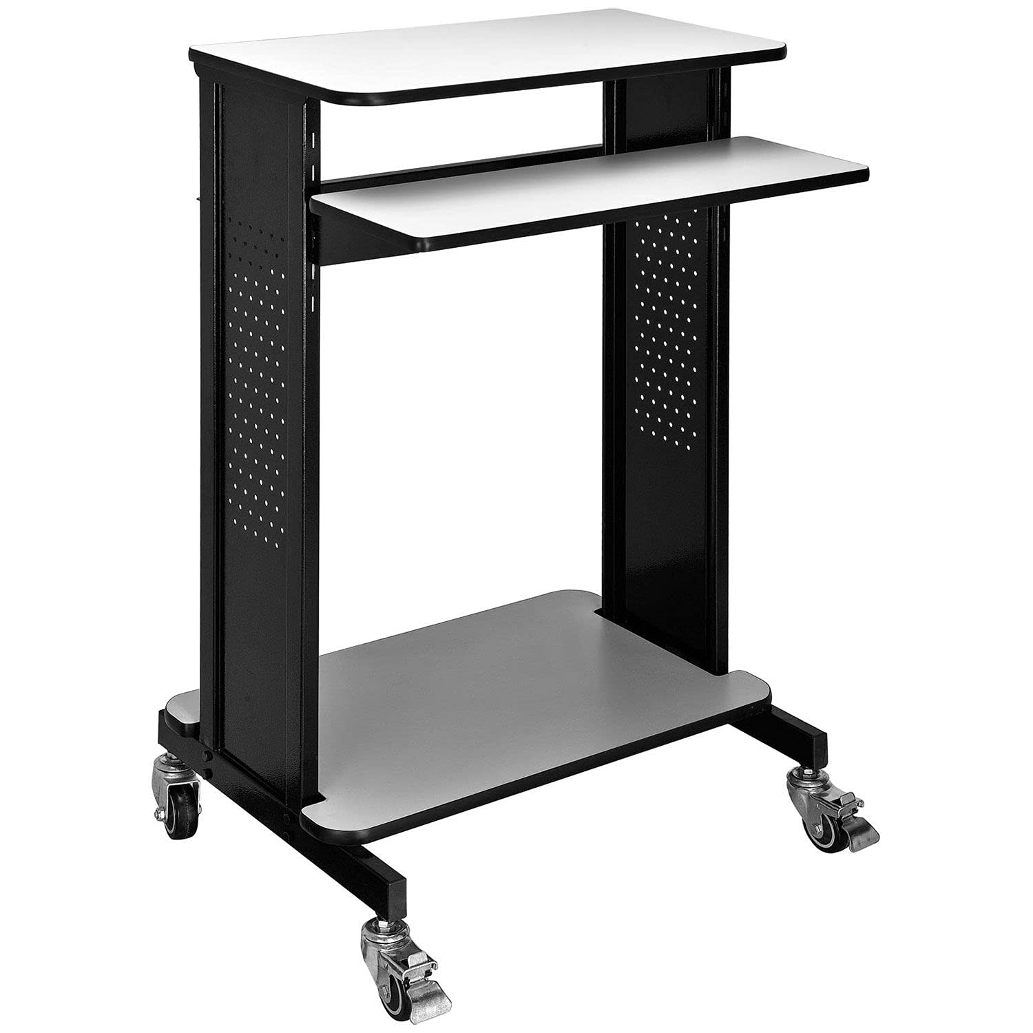 Amazon.com: Global Industrial Mobile Computer Workstation with Keyboard ...