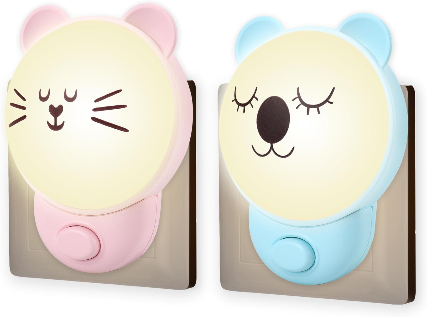 Wetry Nachtlicht Steckdose Kinder mit Schalter Stilllicht Baby ...