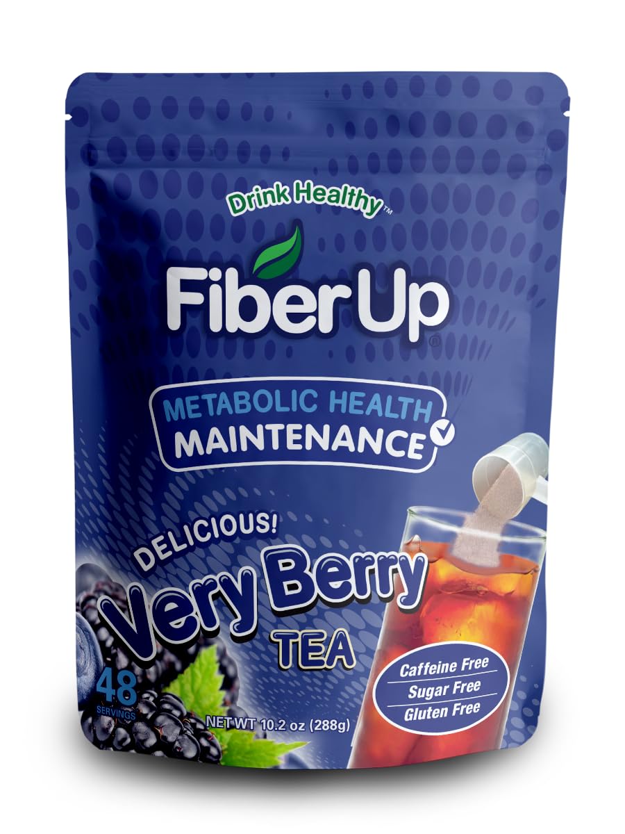 Amazon.com: FIBER UP Delicious, Prebiotic Soluble Fiber Supplement, Very Berry Tea, 48 Servings ...