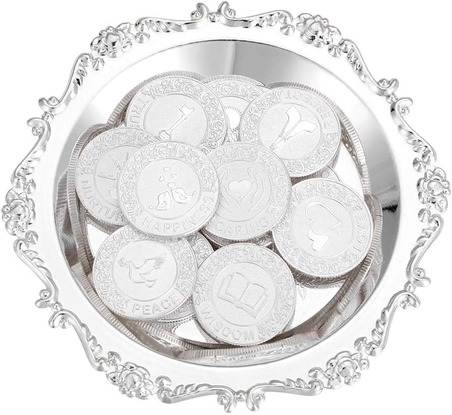 TINGKU Silver Wedding Arrhae Coin Unity Coins Set for Wedding Ceremony ...