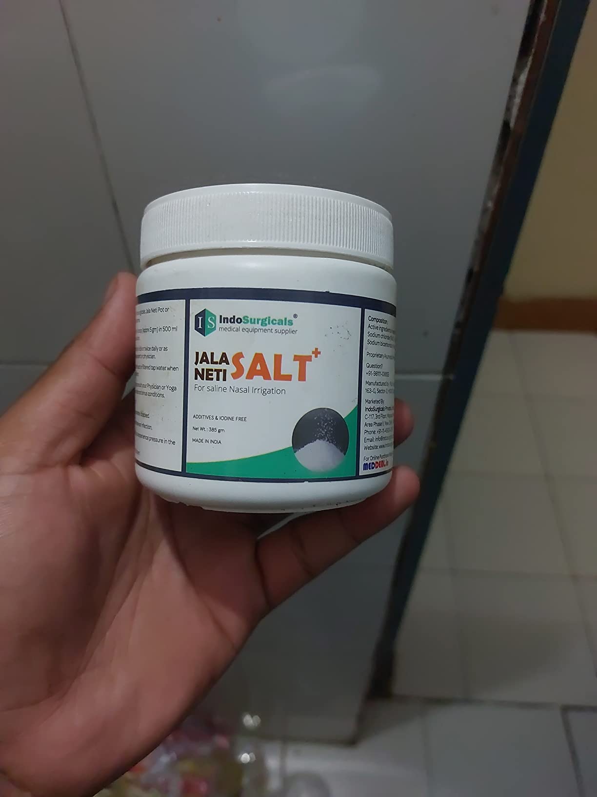 IS IndoSurgicals Jala Neti Salt Plus, 385 gm (1) : Amazon.in: Health ...