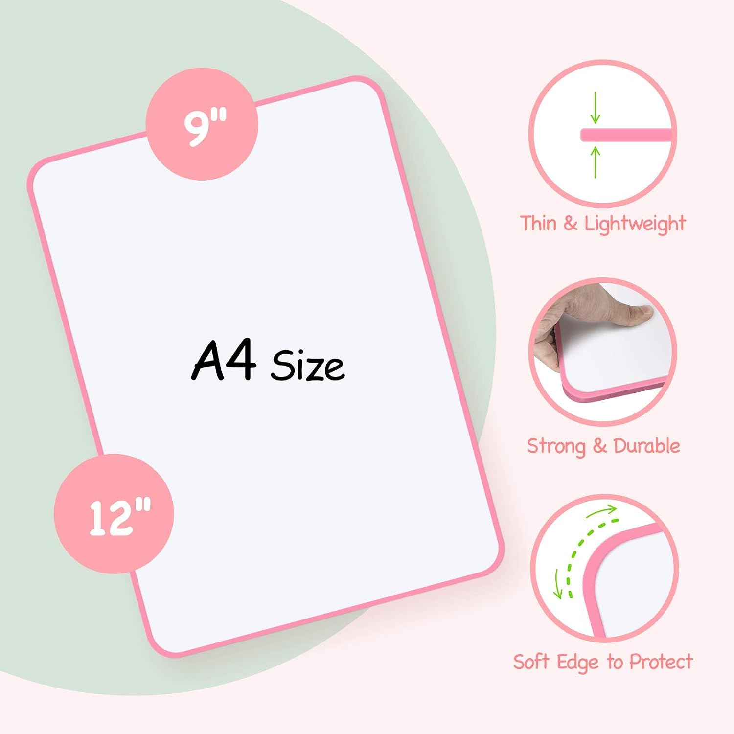 Dry Wipe Whiteboard A4 Size for Kids and Children,WILLROAD 3 Packs ...