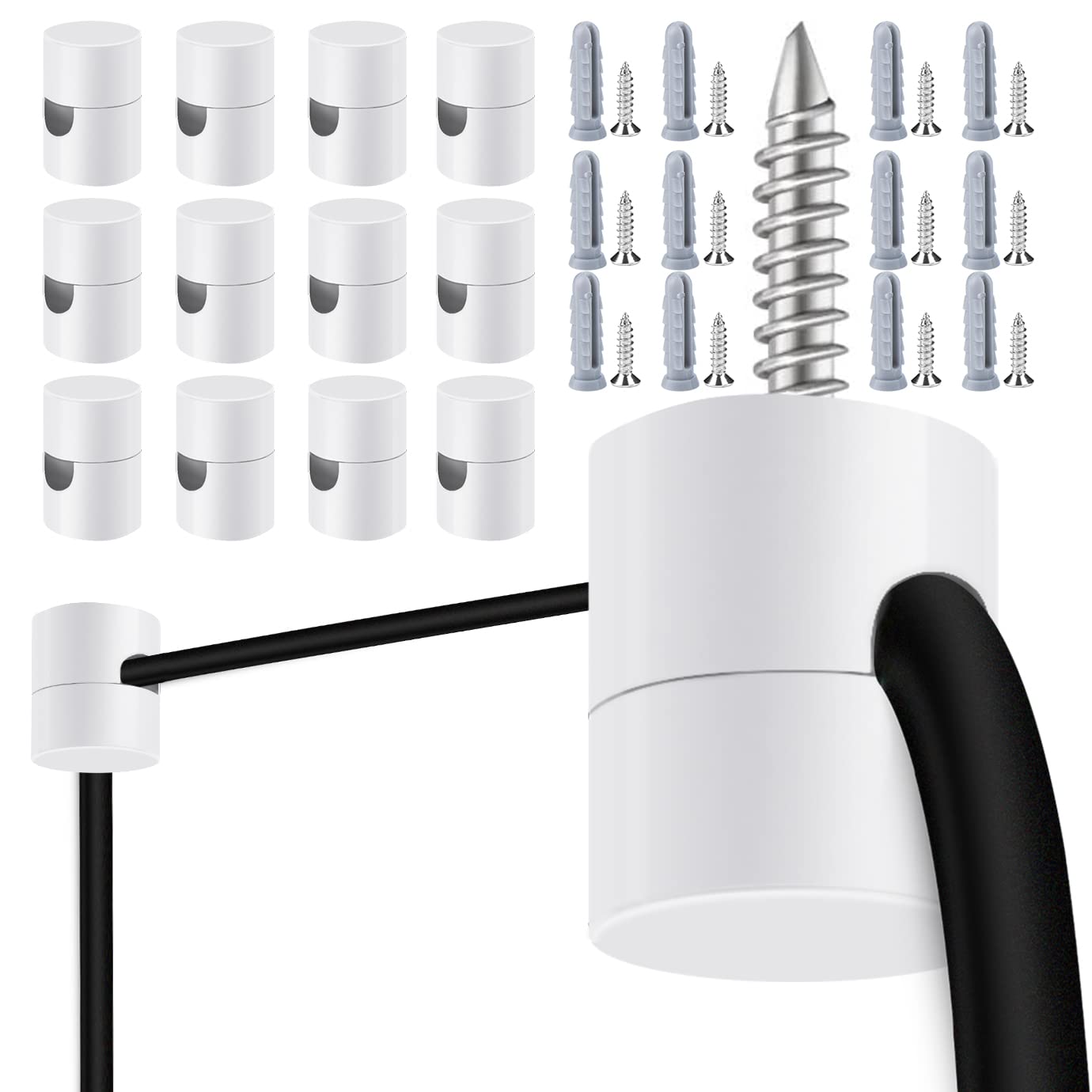 QUACOWW 12 Pack Swag Hook for Ceiling Hanging Light DIY Pendant Light ...