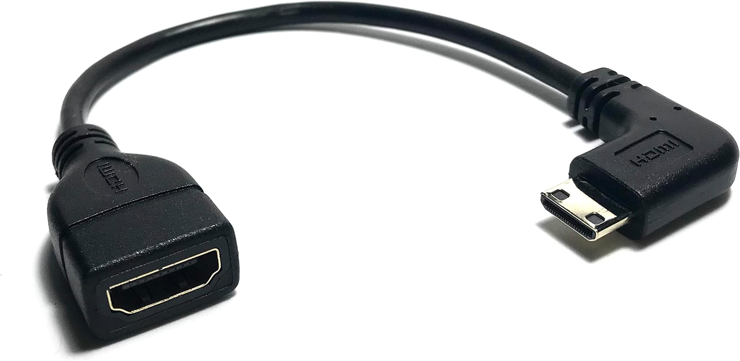Amazon | HDMI ミニHDMI 変換ケーブル L型 90° 直角 4K@30Hz Mini HDMI - HDMI アダプター ...
