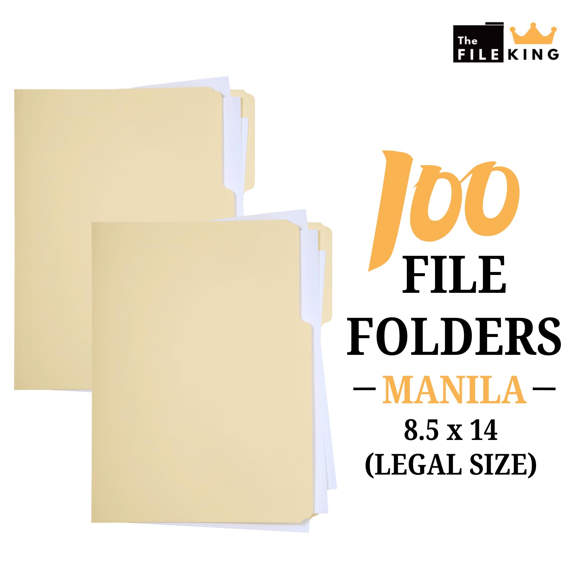 Snapklik.com : 1/3 Cut Top Tab Manila File Folder - Legal Size Box Of ...
