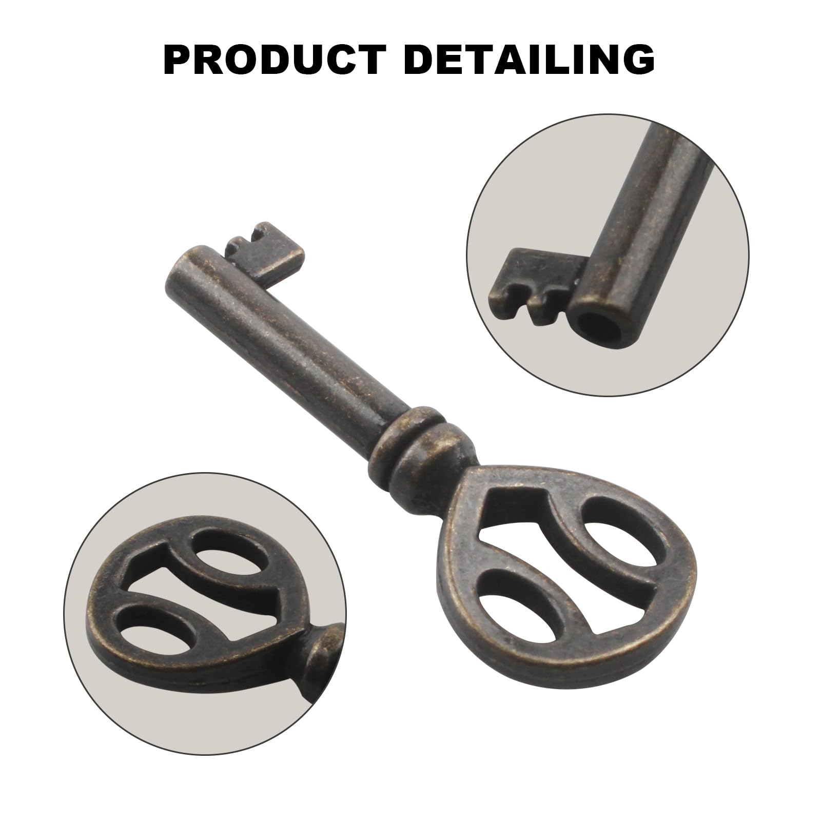 Snapklik.com : KY-15 Hollow Barrel Antique Skeleton Key For Cabinet ...