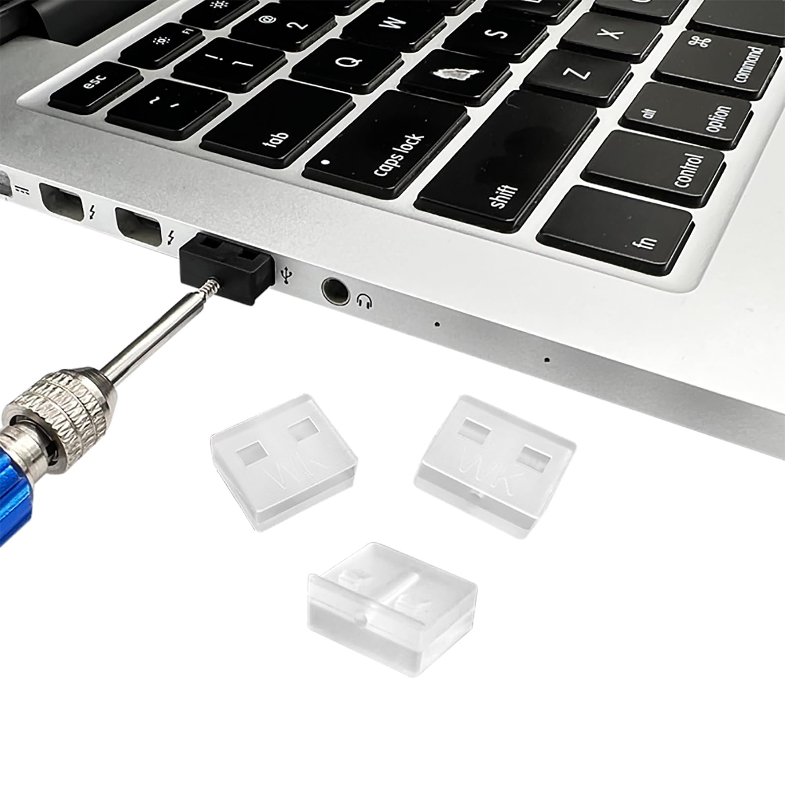 Data Blocker PortPlugs USB-C Port Blockers With Key - 5-Pack Stainless ...