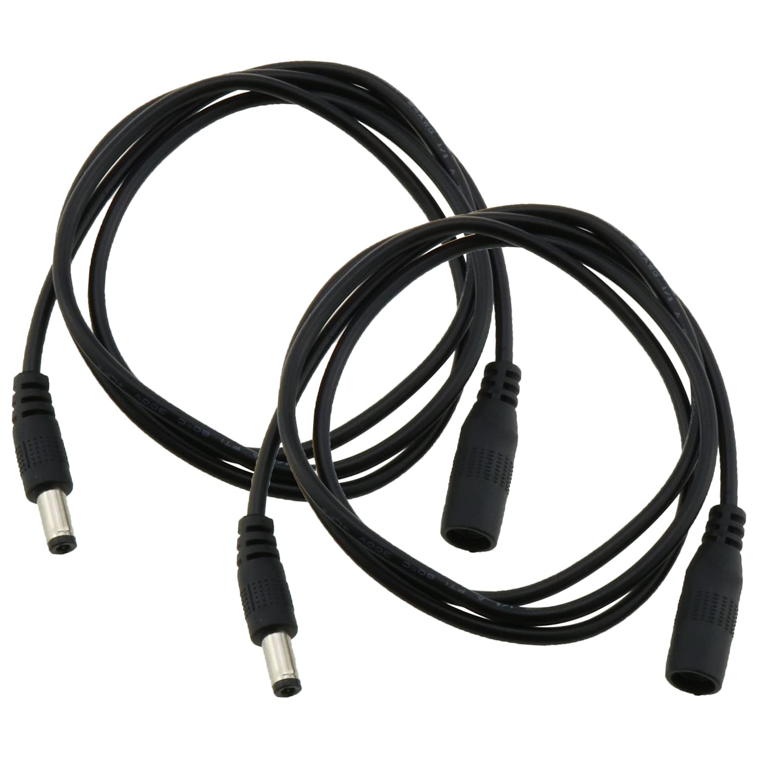 Amazon.com: heyous 2PCS DC Power Extension Cable DC 5.5mm x 2.1mm Male ...