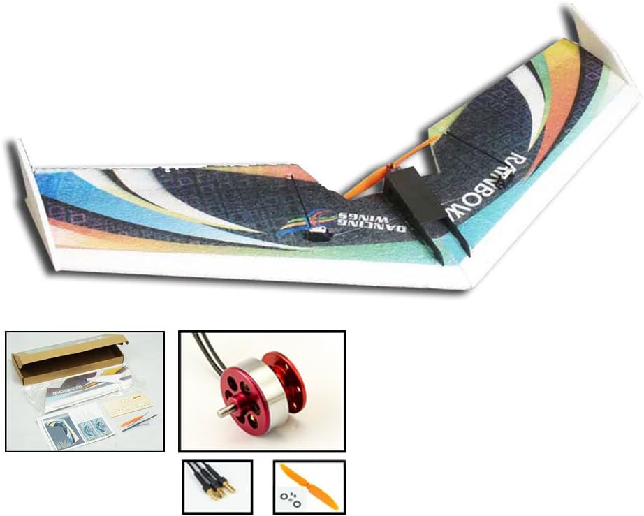 Amazon.com: DW Hobby 3CH EPP Electric Micro Flying Wing Rainbow ZAGI ...
