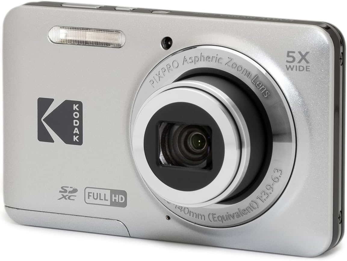 Amazon.com : KODAK PIXPRO FZ55-GRY 16MP CMOS Sensor Digital Camera 5X ...